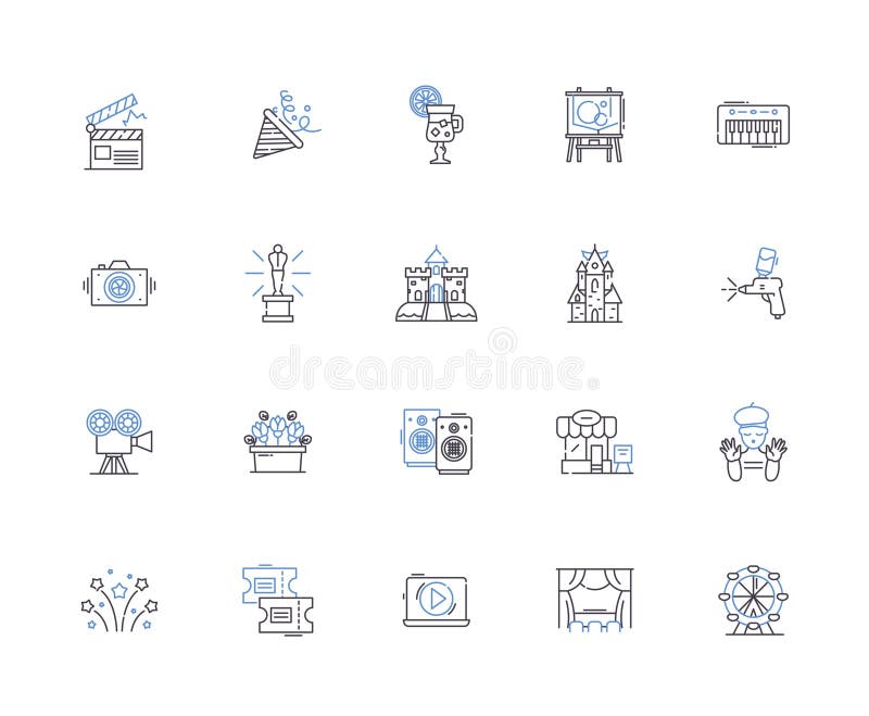 Perfomance Marketing Outline Icons Collection. Performance, Marketing ...