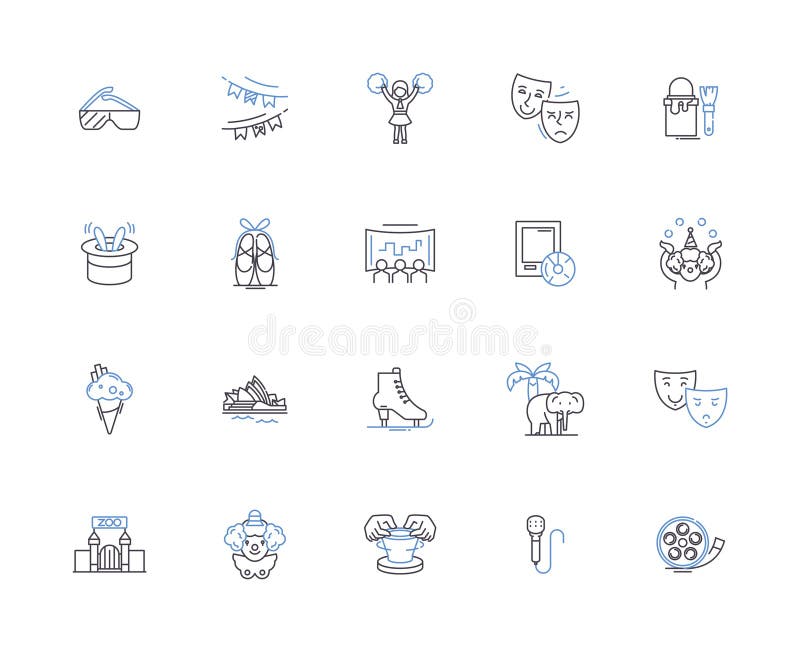 Perfomance Marketing Outline Icons Collection. Performance, Marketing ...