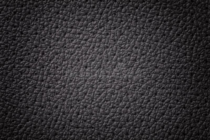 Perforated Black Leather Texture Background, Closeup. Gray Backdrop ...