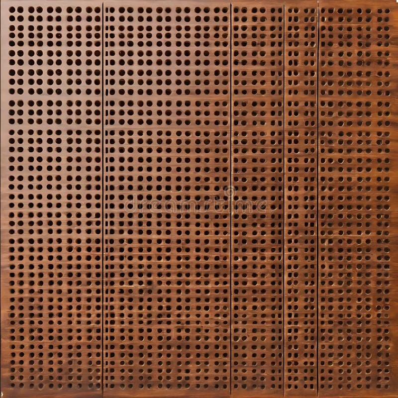 Perforated Board Isolated on a White Background Stock Illustration ...