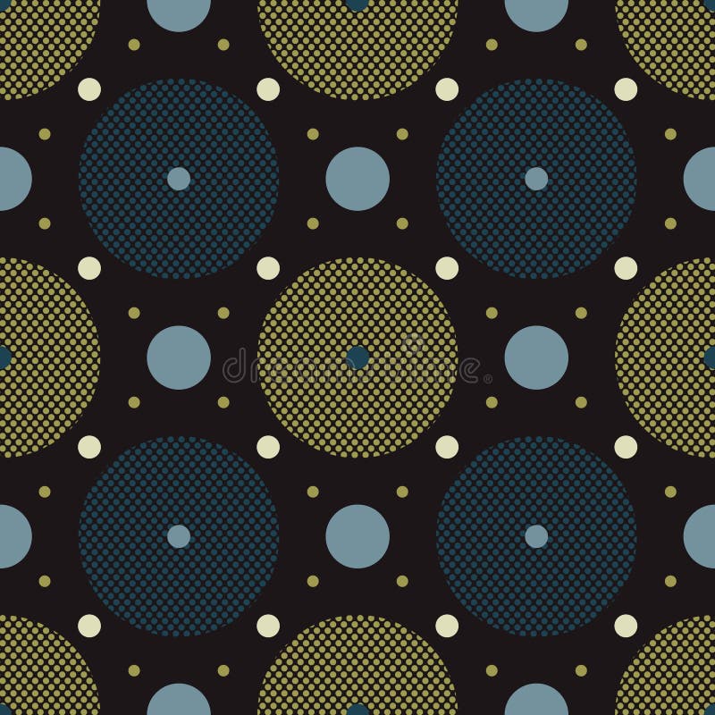 Perforated Circle Seamless Pattern Stock Vector - Illustration of ...