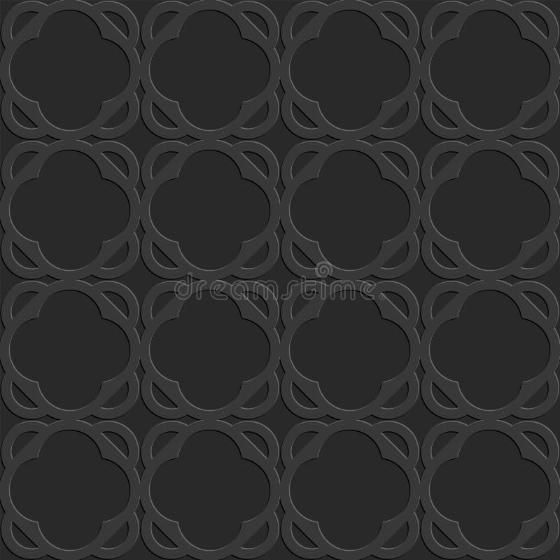 Perforated Embossed Seamless Pattern on Dark Gray Background, Arabic ...