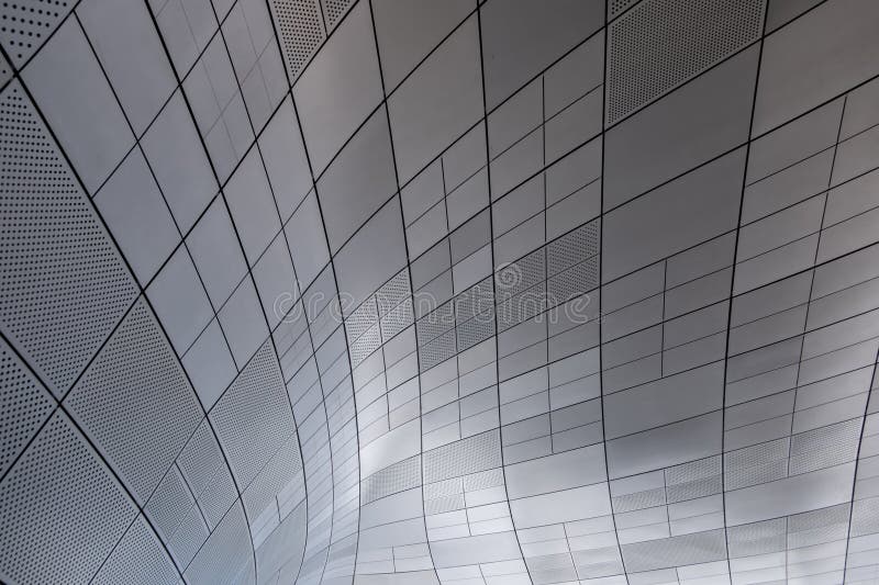 Perforated Facade Cladding of Dongdaemun Design Plaza or DDP Editorial ...