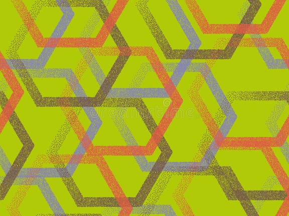 Perforated Hexagon Geometric Seamless Vector Pattern. Gradient Dotted ...