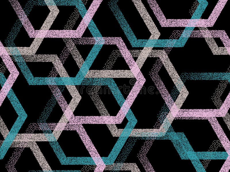 Perforated Hexagon Geometric Seamless Vector Pattern. Gradient Dotted ...