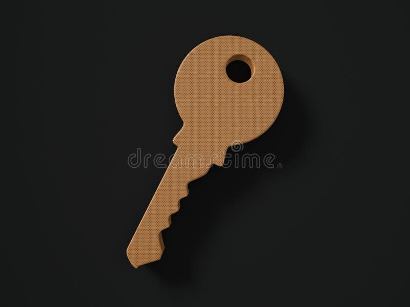 Perforated Leather Key Symbol Stock Illustration - Illustration of ...