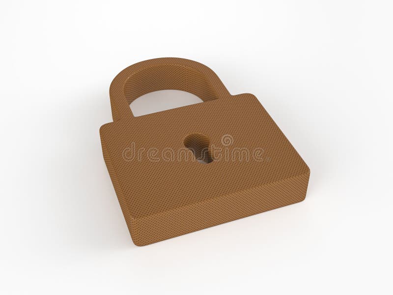 Perforated Leather Padlock Symbol Stock Illustration - Illustration of ...