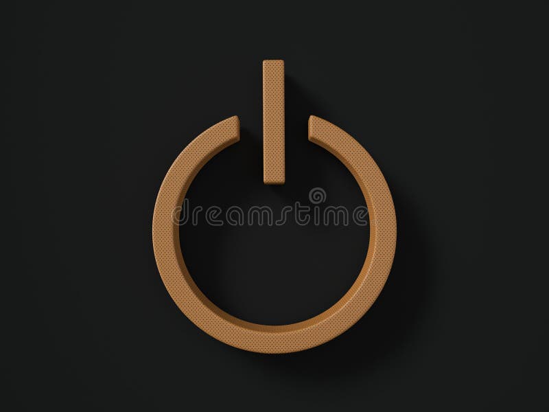 Perforated Leather Power Symbol Stock Illustration - Illustration of ...