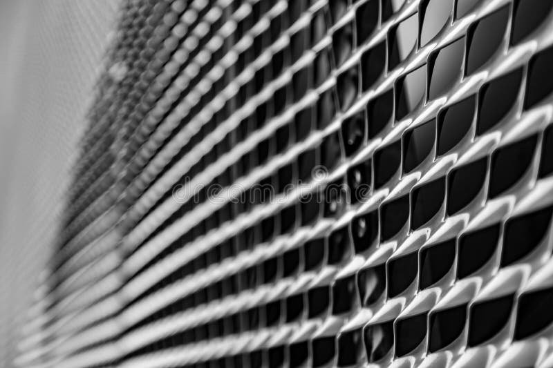 Perforated Metal Panel Close Up Shot with a Perspective Stock Image ...