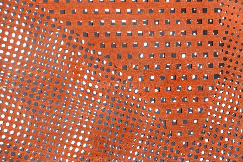 Rusty Perforated Metal Surface Stock Photo - Image of metal, rusty ...
