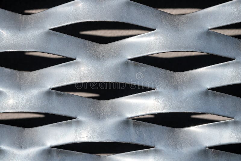 Perforated Metal Sheet Stamping Plate Texture - Front View. Light ...