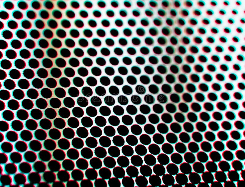 Perforated Metal Surface with Chromatic Aberration Texture Background ...