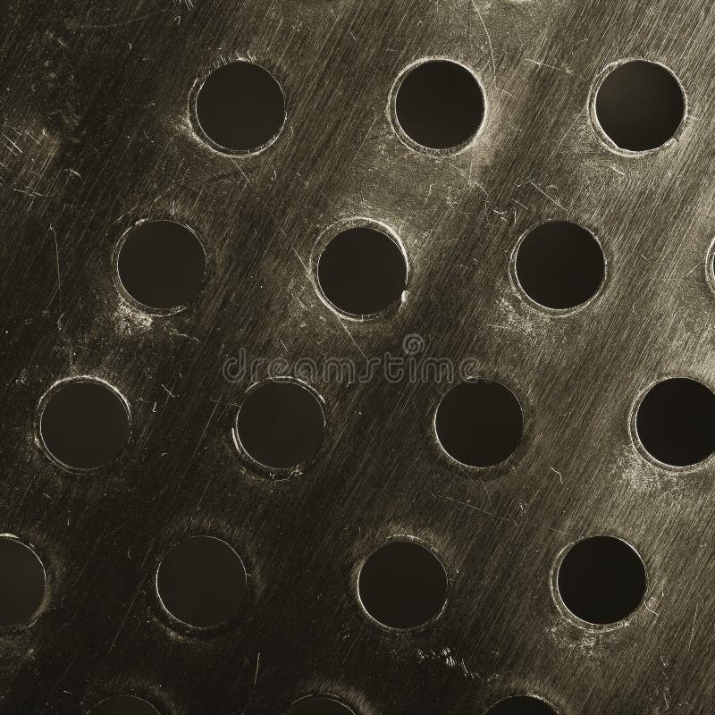 Perforated Metal Sheet with Scraped Surface Stock Image - Image of ...