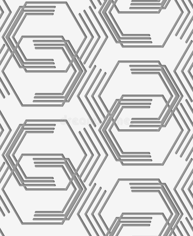 Perforated Paper with Broken Hexagons Stock Vector - Illustration of ...