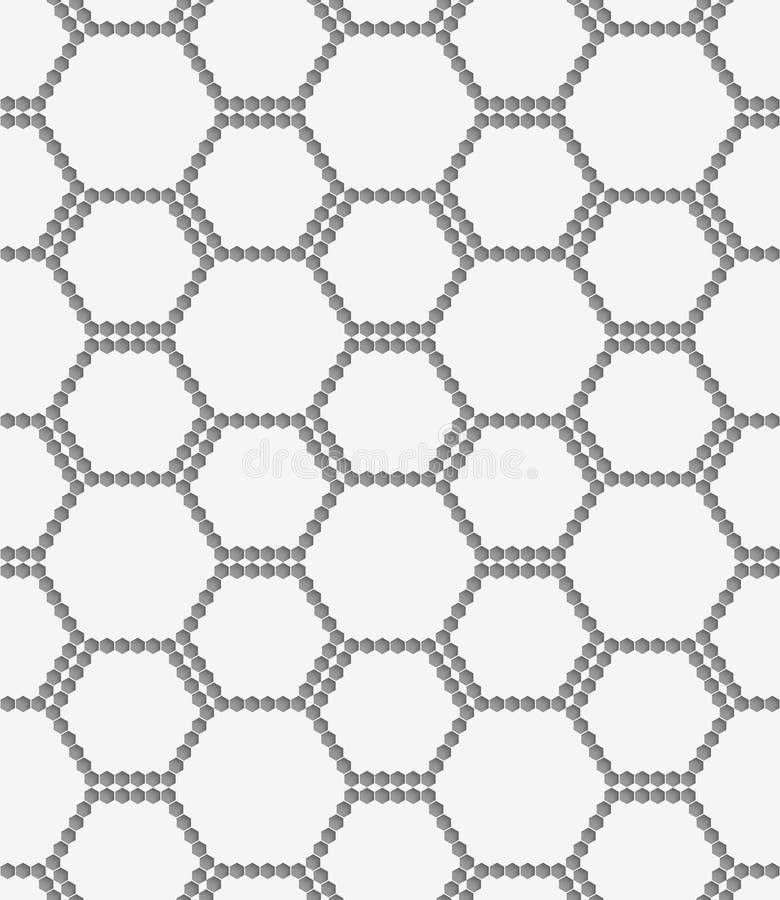 Perforated Paper with Hexagons Forming Bee Grid Stock Vector ...
