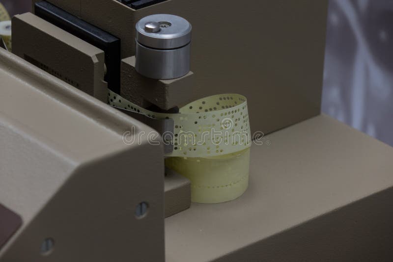 The Perforated Paper Tape of an Old Device Stock Photo - Image of macro ...