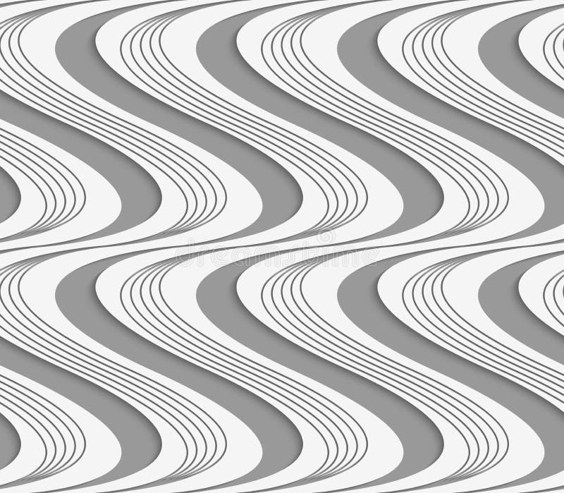 Perforated Paper with Vertical Striped and Solid Waves Stock Vector ...