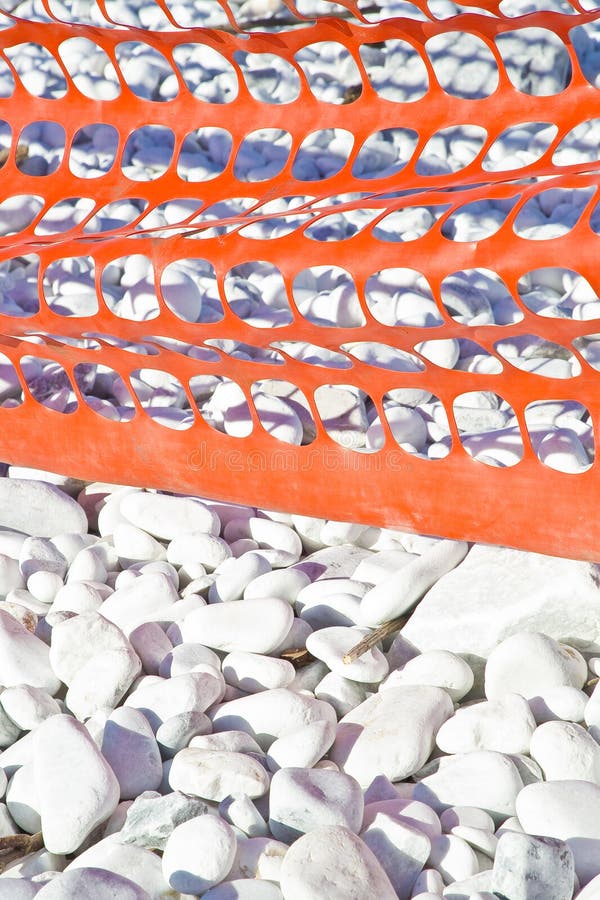 Perforated Safety Orange Plastic Grid To Delimit Construction Site ...