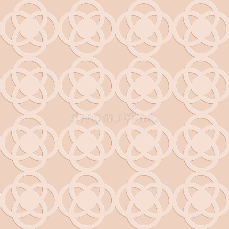 Perforated Seamless Pattern on Beige Background, Arabic Arabesque Style ...