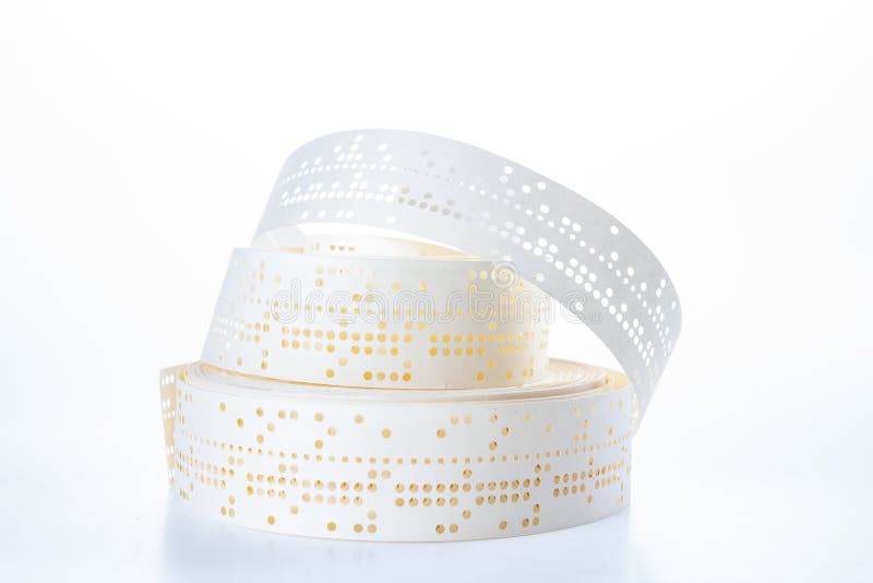 The Perforated Tape Paper Tape Vintage Data, Roll Stock Photo - Image ...
