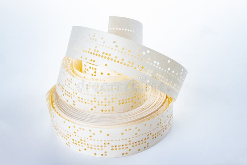 The Perforated Tape Paper Tape Vintage Data, Software Stock Image ...