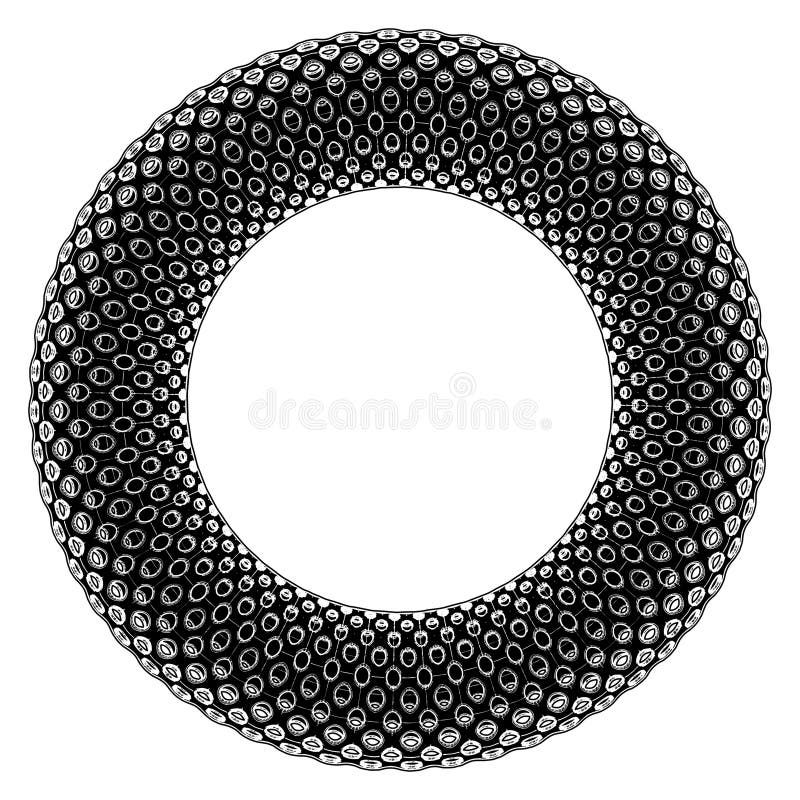 Perforated Torus Vector. Illustration Isolated on White Background ...