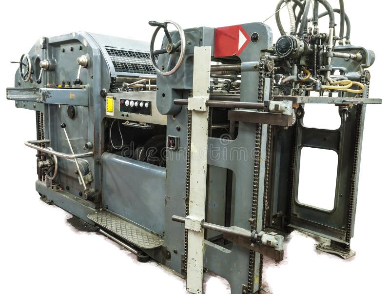 Perforation Machine and Print Cards on Old Machine Stock Image - Image ...