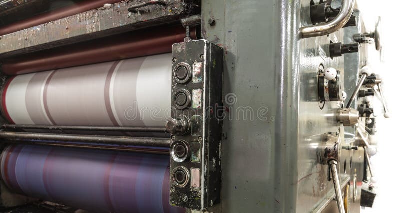 Perforation Machine and Print Cards on Old Machine Stock Image - Image ...