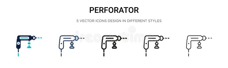 Perforator Icon in Filled, Thin Line, Outline and Stroke Style. Vector ...