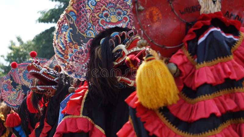 The Perform of 1000 Barong Dance. Barong is One of the Indonesian ...