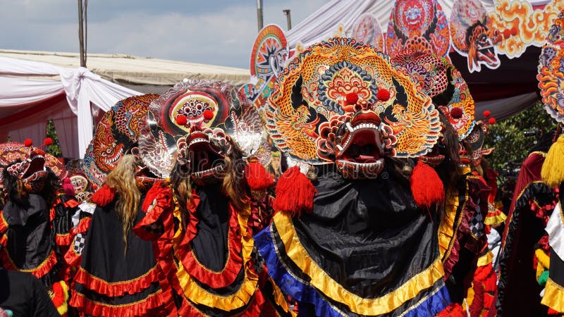 The Perform of 1000 Barong Dance. Barong is One of the Indonesian ...