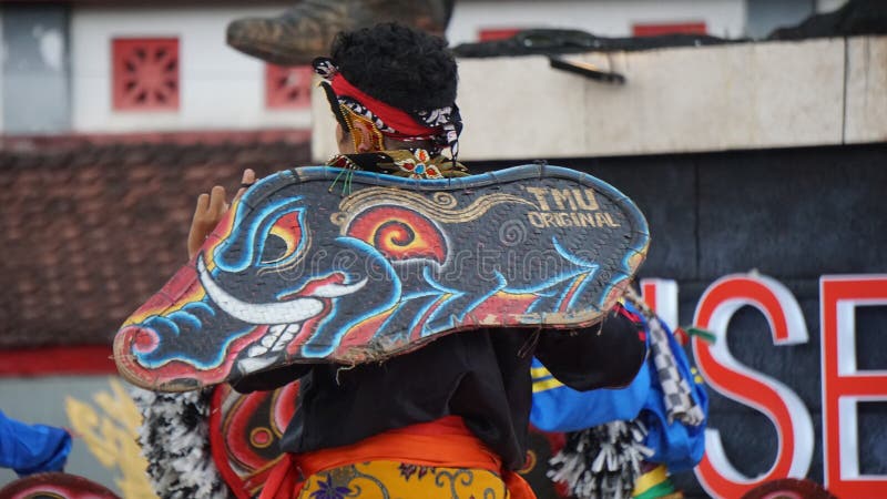 The Perform of Celeng Dance. Celeng Means Wild Boar Editorial Stock ...