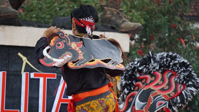 The Perform of Celeng Dance. Celeng Means Wild Boar Editorial Stock ...