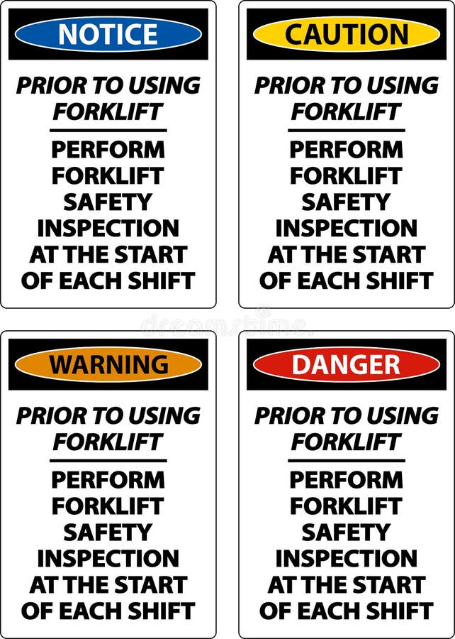 Perform Safety Inspection Sign on White Background Stock Vector ...