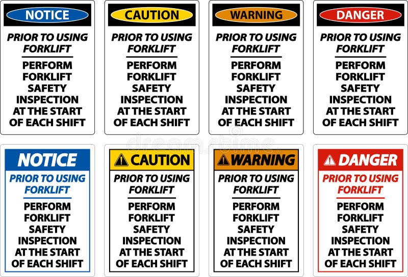 Perform Safety Inspection Sign on White Background Stock Vector ...
