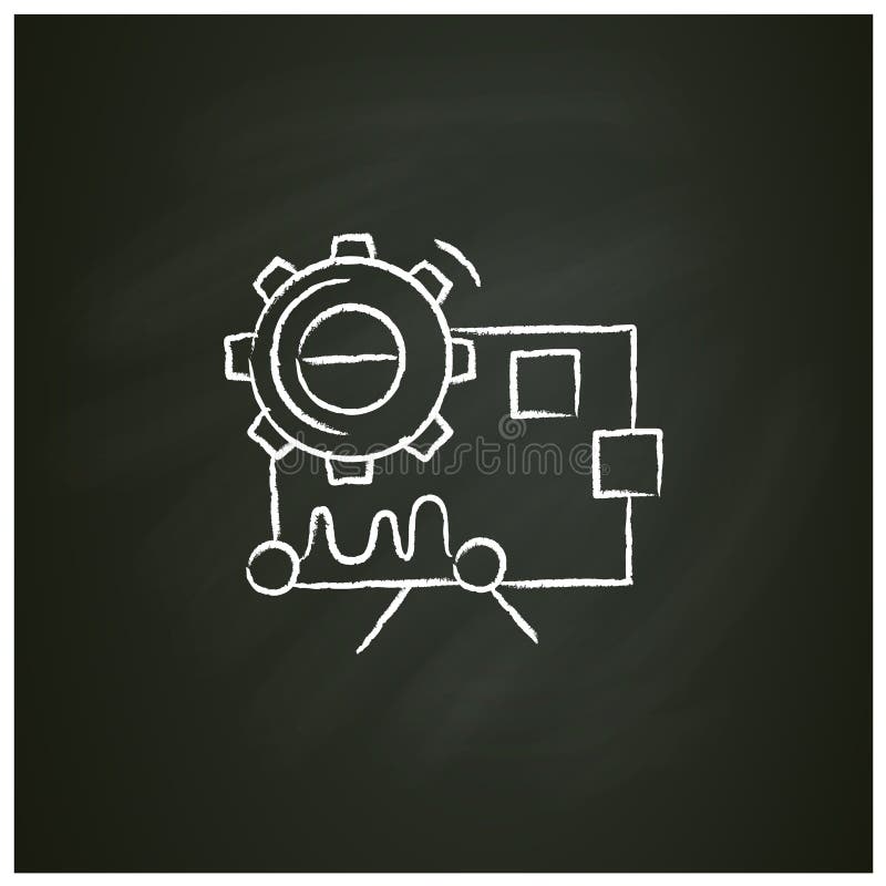 Performance Analysis Chalk Icon Stock Illustration - Illustration of ...
