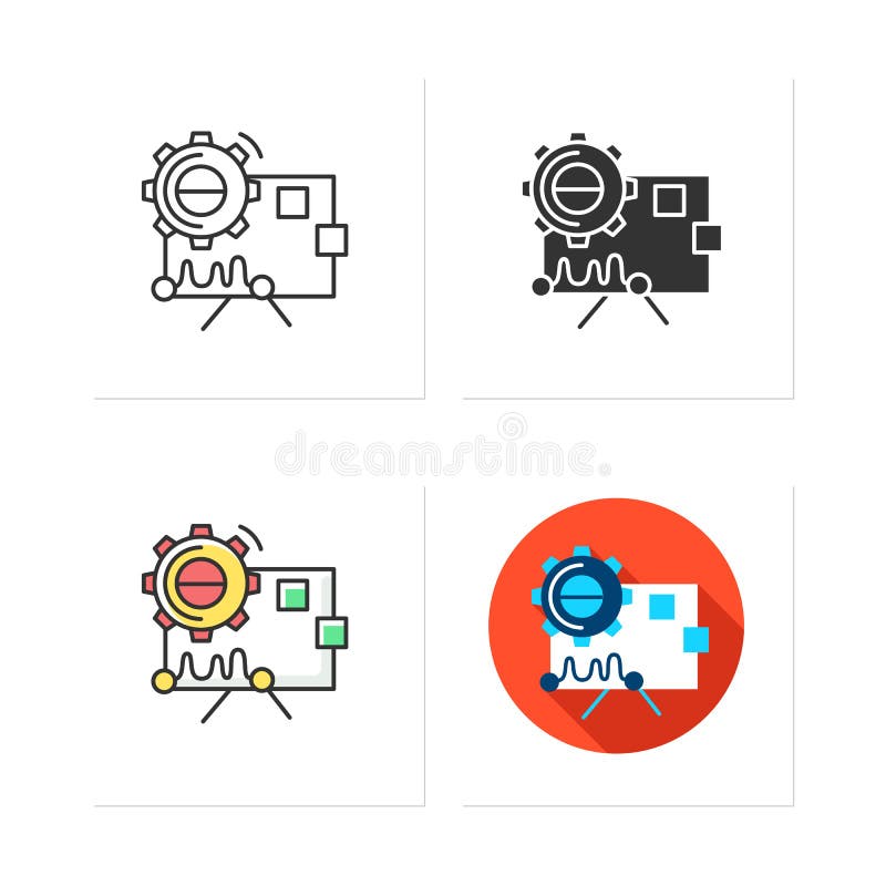 Performance Analysis Icons Set Stock Vector - Illustration of ...