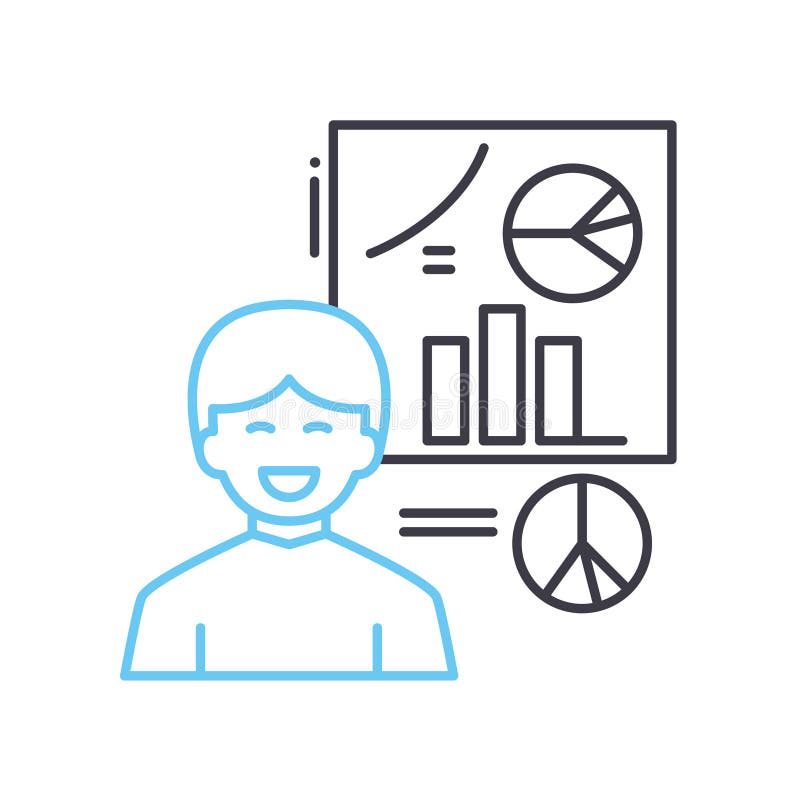 Performance Analyst Line Icon, Outline Symbol, Vector Illustration ... Performance Analyst Line Icon, Outline Symbol, Vector Illustration ...