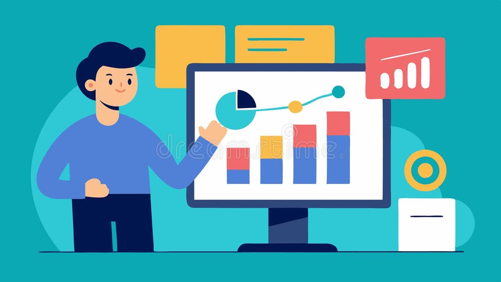 Performance Analytics a Professional Analyzing Graphs and Charts on a ...