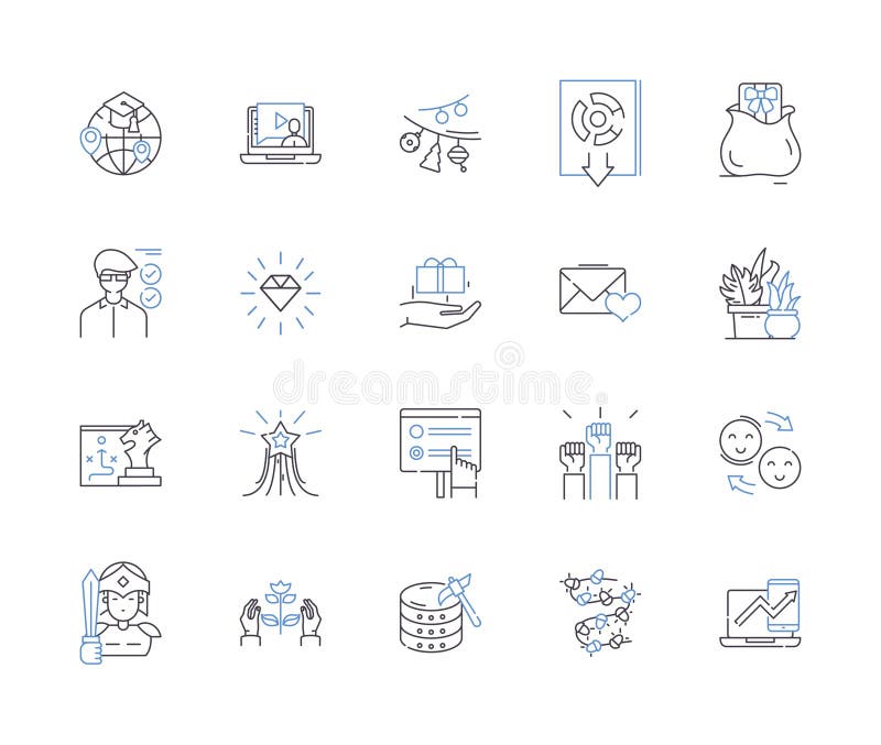 Performance Art Outline Icons Collection Performance Art Theatre Dance Music Visual