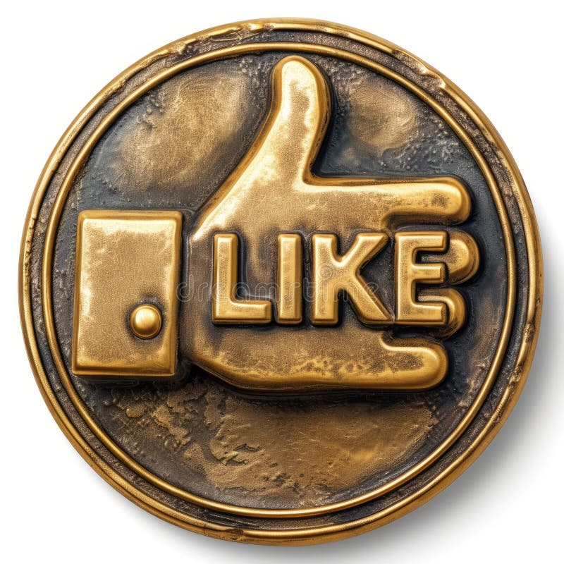 Performance, Button Featuring the Text Like, Embodying the Essence of ...