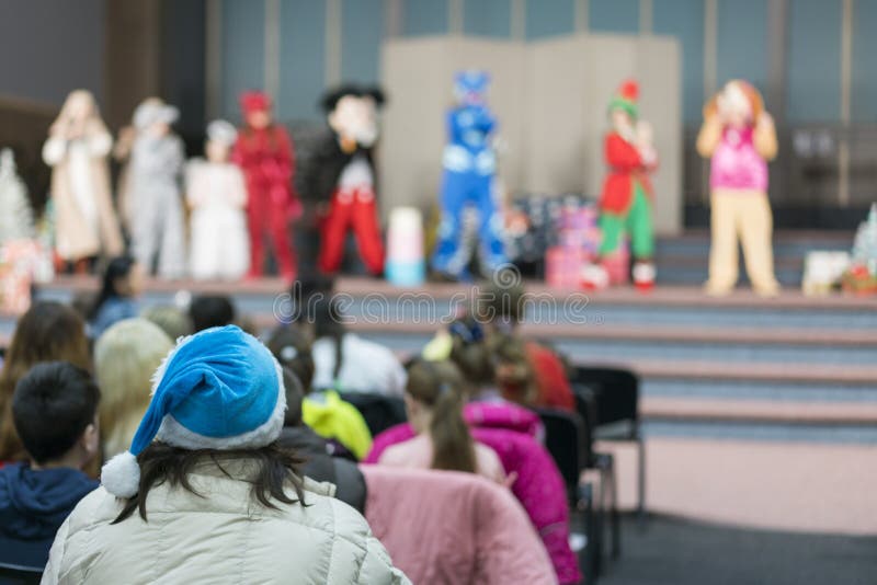 Children Perform at Concert in Primary School. Children S Theatrical ...