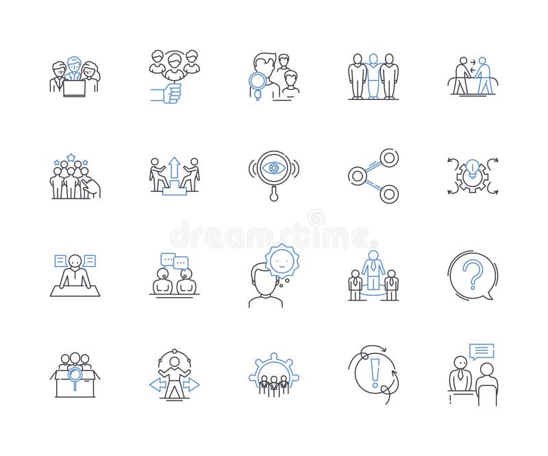 Performance Coaching Line Icons Collection. Achievement, Growth ...