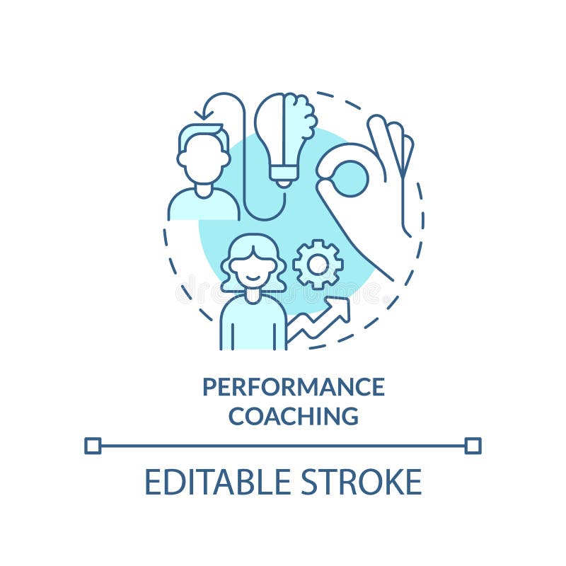 Performance Coaching Line Icons Collection. Goal-setting, Action-oriented, Accountability ...