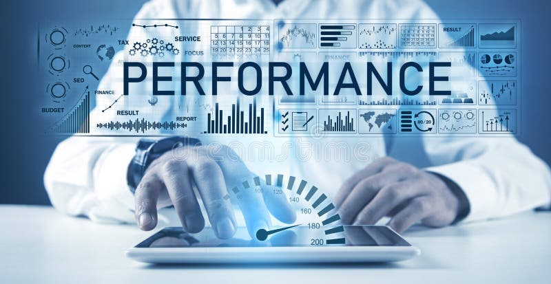 Performance Concept. Growth Graphs. Data Analytics Report Stock Photo ...