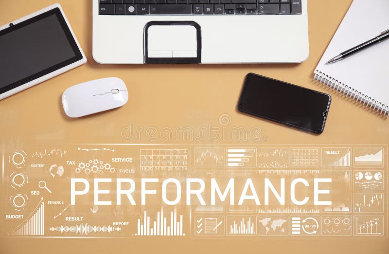 Performance Concept. Growth Graphs. Data Analytics Report Stock Image ...