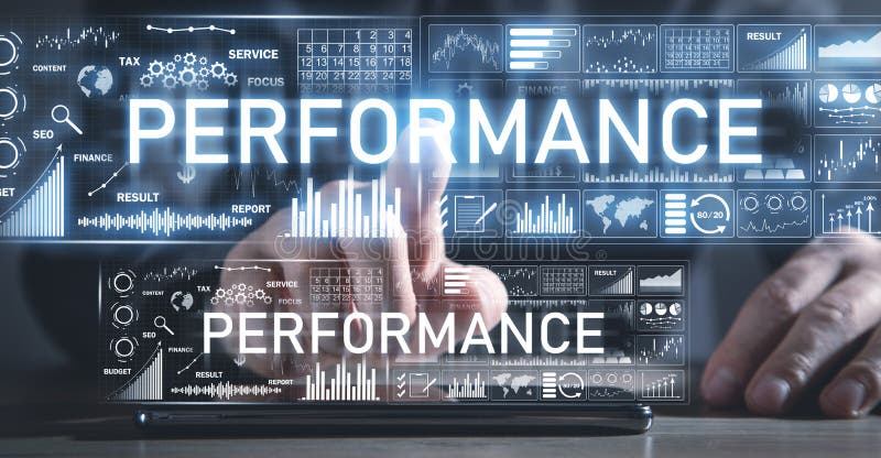 Performance Concept. Growth Graphs. Data Analytics Report Stock ...