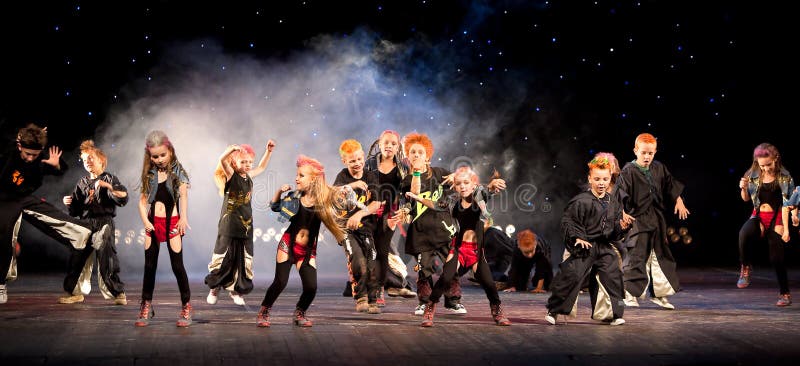 Performance of Dancing Group Editorial Stock Photo - Image of motion ...