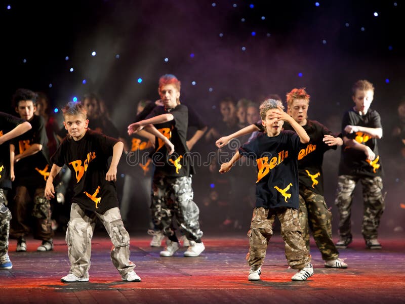 Performance of Dancing Group Editorial Stock Image - Image of people ...