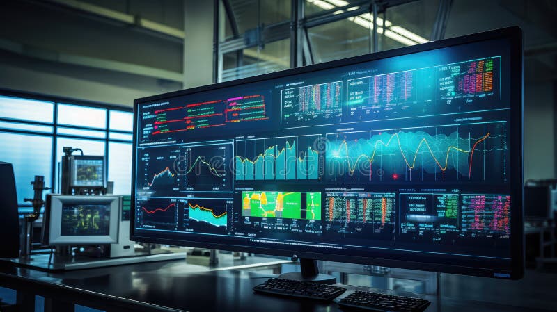 Performance data dashboard stock illustration. Illustration of real ...